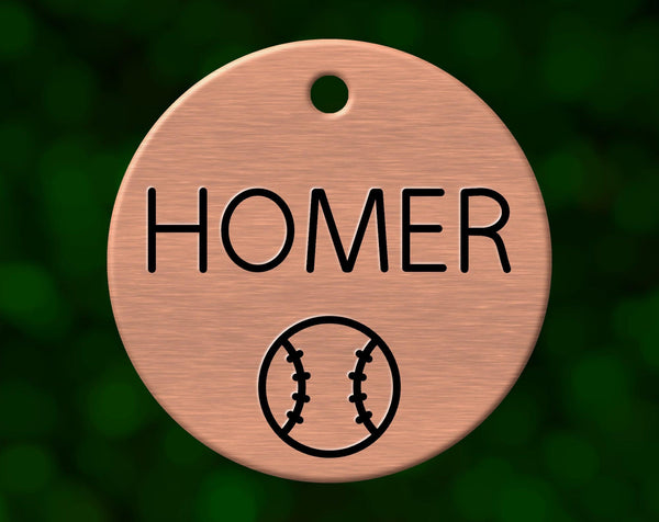 Baseball Dog Tag - Moonrise Metalworks