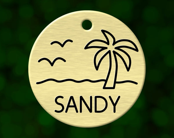 Beach Dog Tag - Moonrise Metalworks